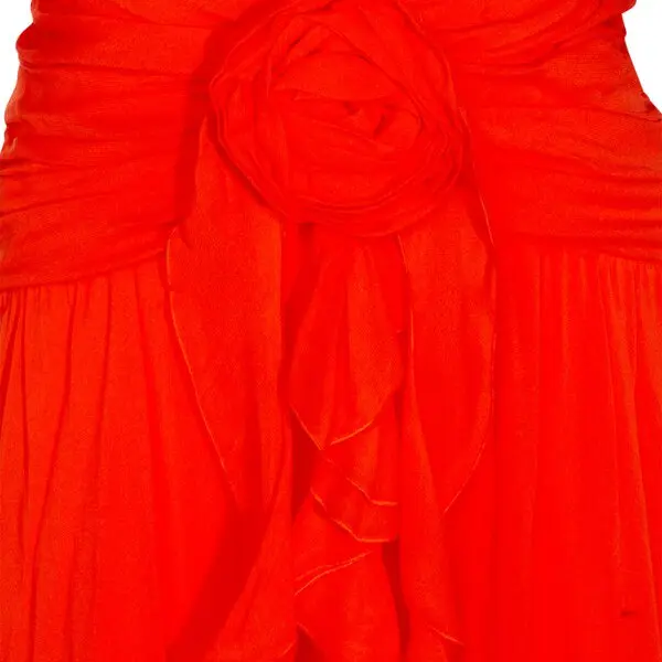 Blumarine V-neck Maxi Dress With Floral Embellishment