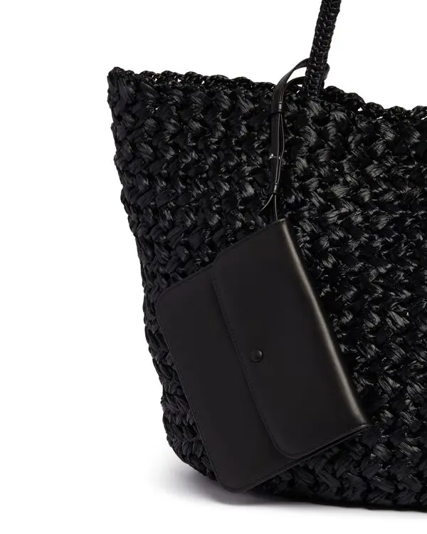 THE ROW Estelle Large Woven Tote Bag - Black