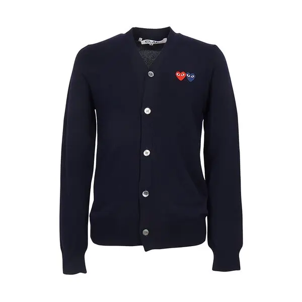 Play Comme Des Garcon V-neck Long Sleeve Sweater