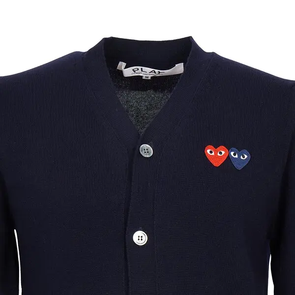 Play Comme Des Garcon V-neck Long Sleeve Sweater