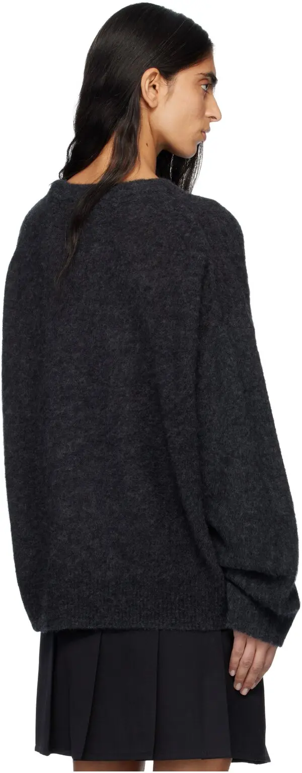 GANNI Banana Graphic Knit Jumper - Phantom Black