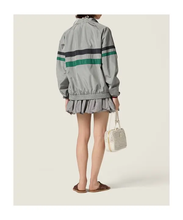 Miu Miu Technical Fabric Mini Skirt - Gray