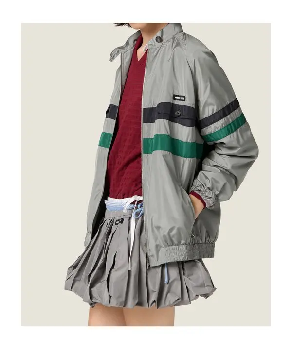 Miu Miu Technical Fabric Mini Skirt - Gray