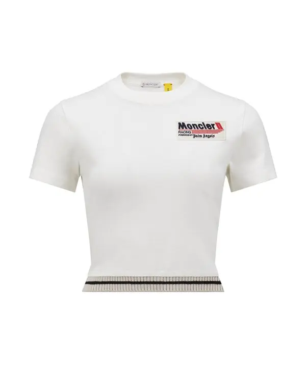 Moncler X Palm Angels Logo Patch Crewneck T-shirt - White