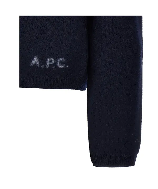 A.p.c. Mila Button-up Knitted Cardigan - Blue