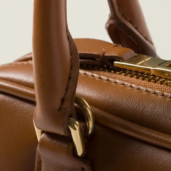 Miu Miu Arcadie Leather Mini-bag - Cognac