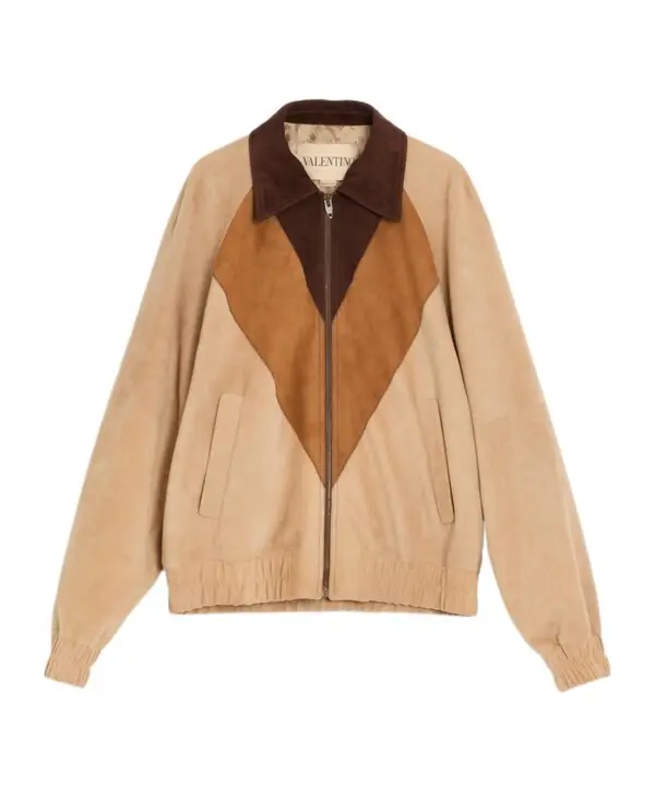 Valentino Garavani Zip-up Suede Jacket - No