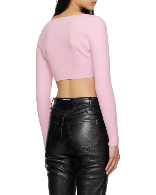 Alexander Wang Cropped Crystal-tie Cardigan