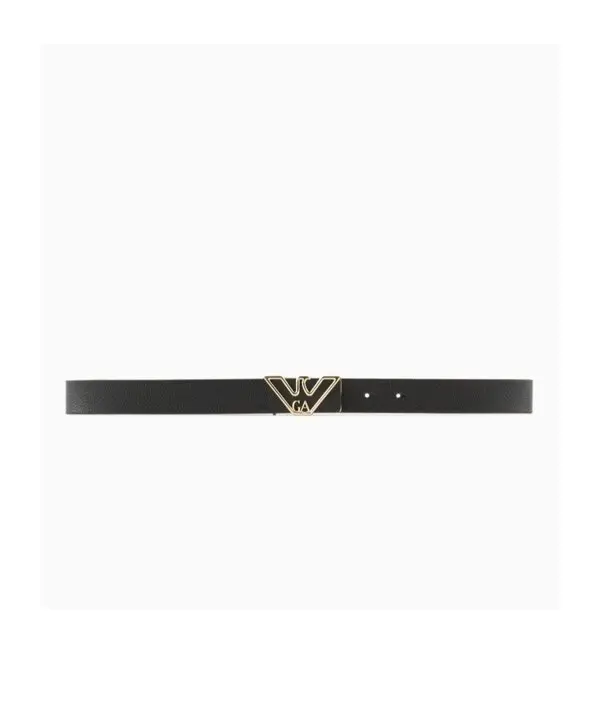 Emporio Armani Leather Belt With Hollow Buckle