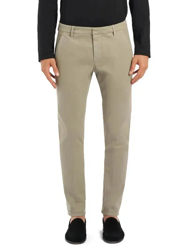 DONDUP Logo-trimmed Tailored Trousers - Gray