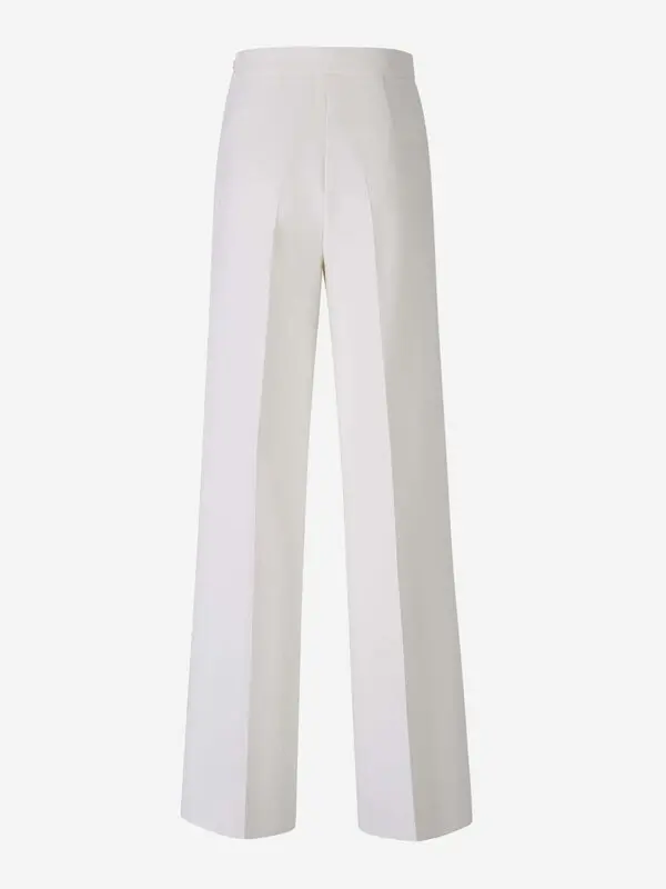 Max Mara Wide-leg Wool Canvas Trousers