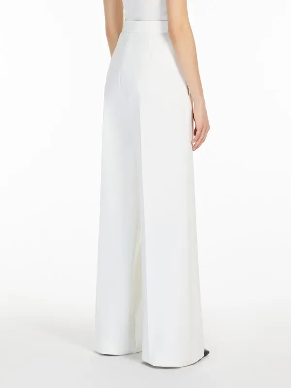 Max Mara Wide-leg Wool Canvas Trousers