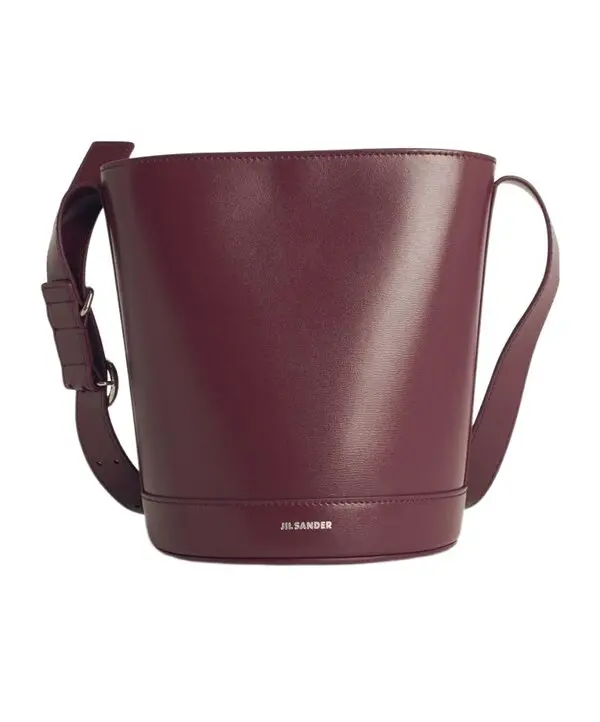 JIL SANDER Cannolo Bucket Bag - Red