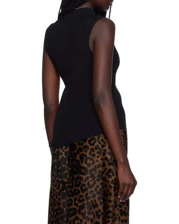 TOTEME Almaz Ribbed Tank Top - Black