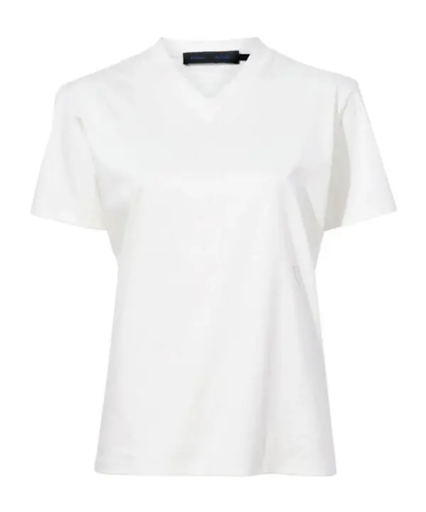 Proenza Schouler Talia Embossed Organic Cotton-jersey T-shirt - White