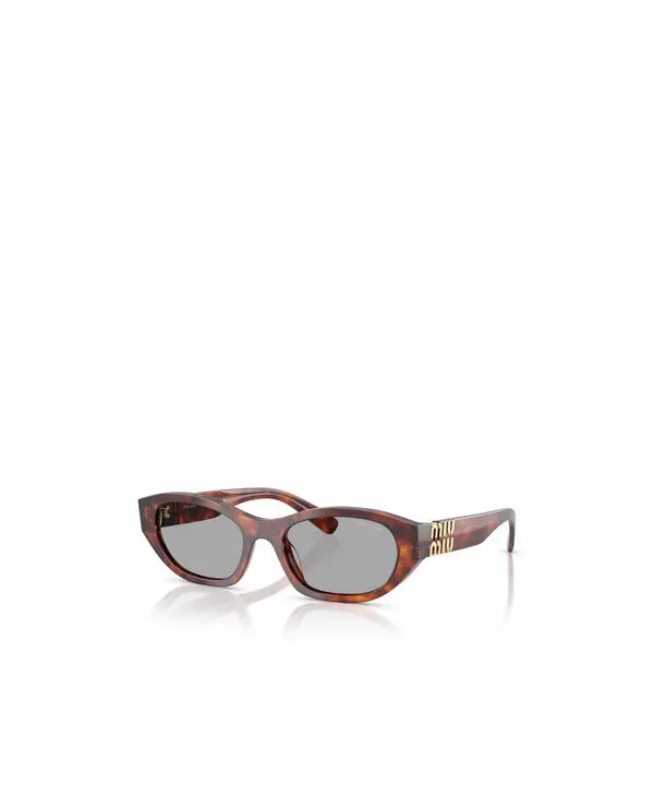 Miu Miu Oval Frame Sunglasses - Gray
