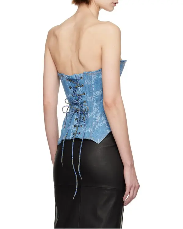 VIVIENNE WESTWOOD Denim Cobrax Corset Top - Blue
