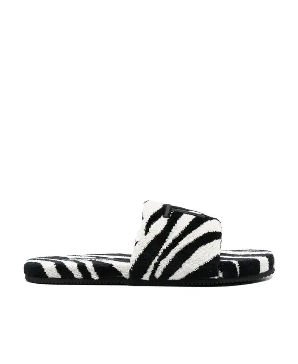 TOM FORD Zebra Print Slides - Black