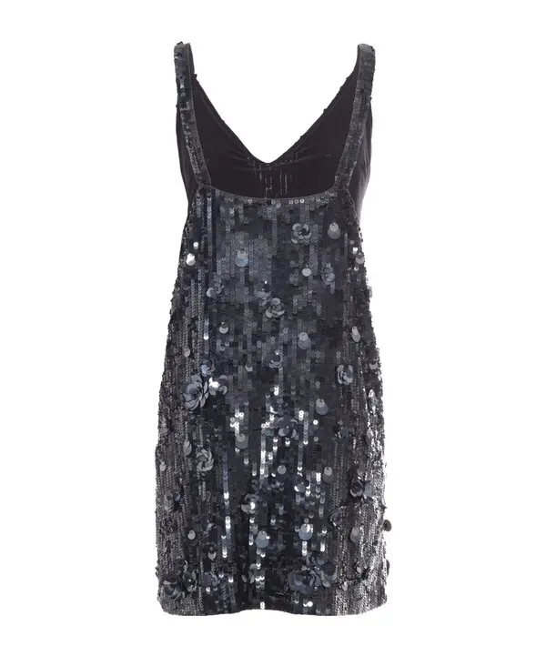 P.a.r.o.s.h Sequin Embellished V-neck Dress