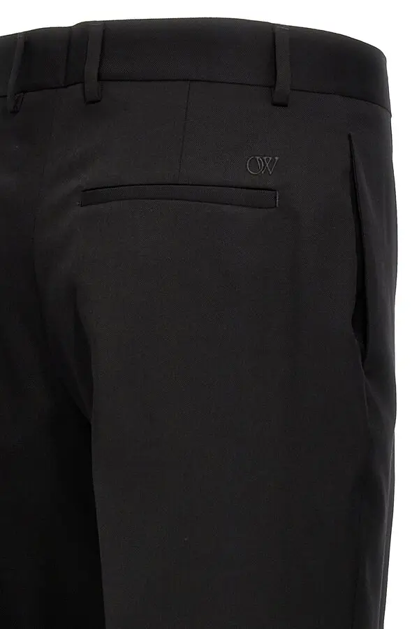 Off-White High Waist Straight Leg Pants