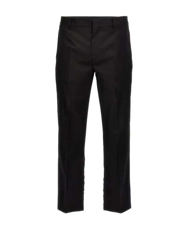 Off-White High Waist Straight Leg Pants - Black