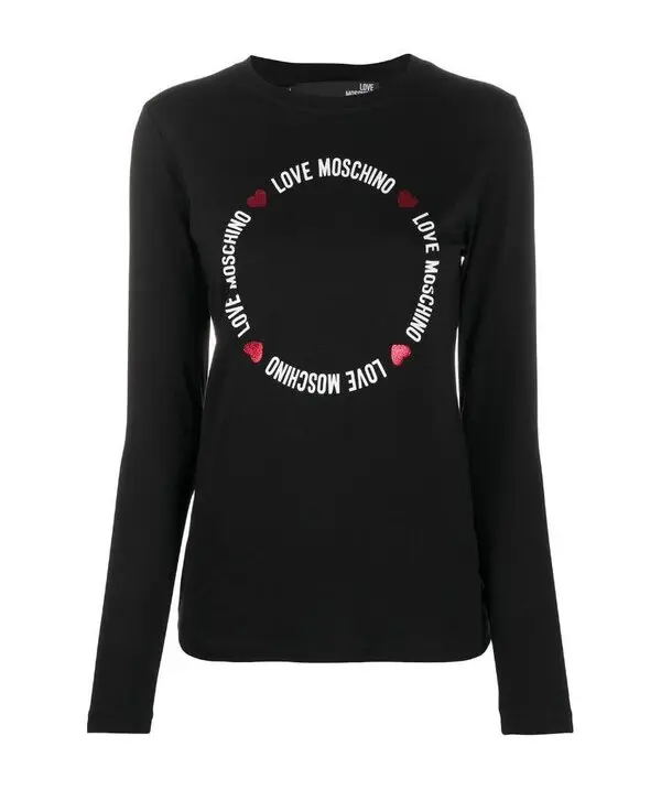 Moschino Long-sleeved T-shirt With Logo Print