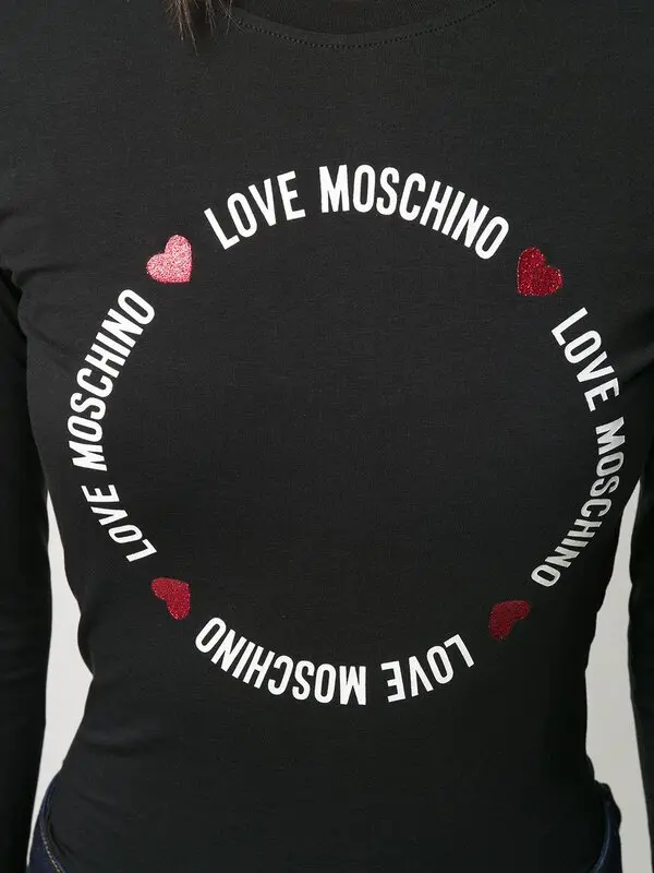 Moschino Long-sleeved T-shirt With Logo Print