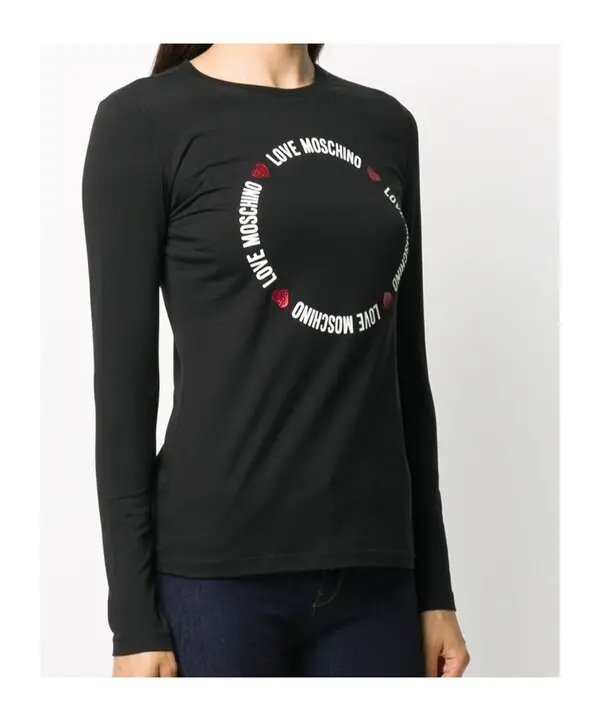 Moschino Long-sleeved T-shirt With Logo Print