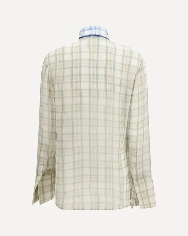 Acne Studios Checked Scarf-collar Shirt
