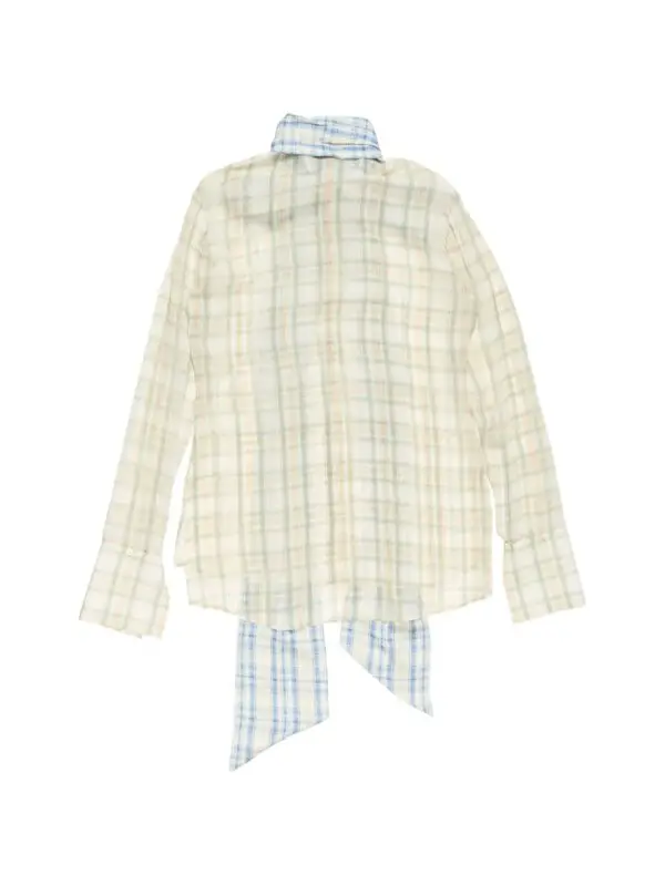 Acne Studios Checked Scarf-collar Shirt