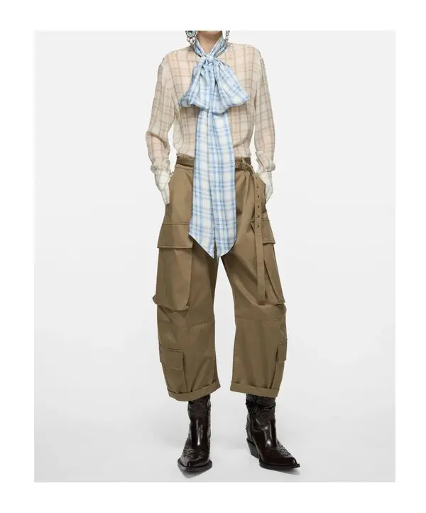 Acne Studios Checked Scarf-collar Shirt