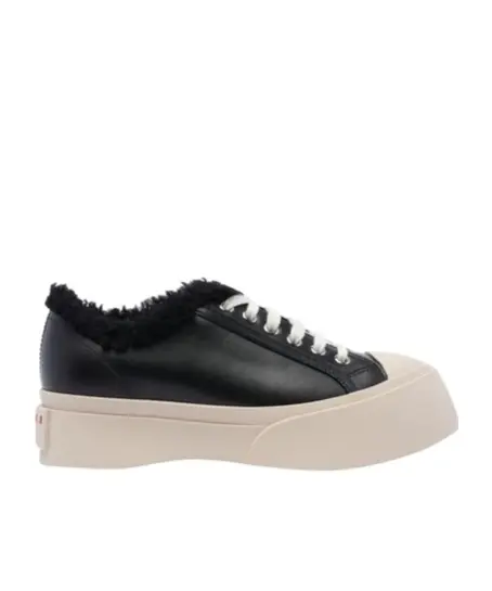 Marni Color-blocked Low-top Sneakers With Logo Detail