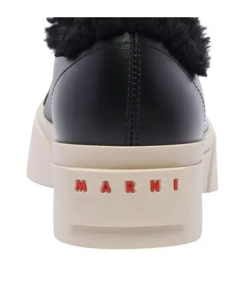 Marni Color-blocked Low-top Sneakers With Logo Detail