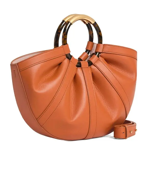 COCCINELLE Shell Medium Tote Bag With Tortoiseshell Handle - Crab