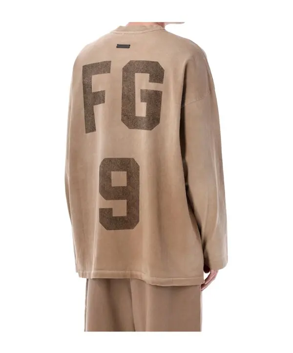 Fear Of God Long Sleeve T-shirt With Dual-sided Print - Brown