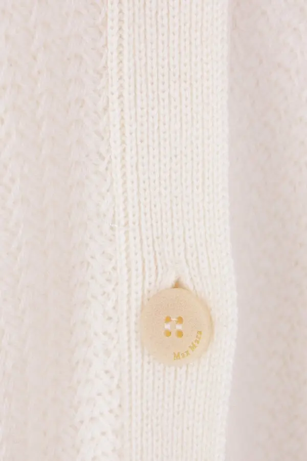 Max Mara Ravello V-neck Button-up Cardigan - Ivory
