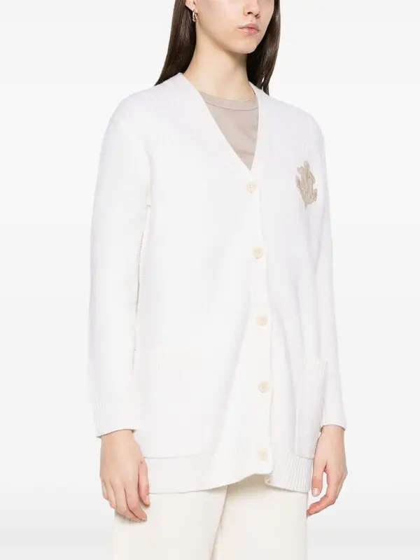 Max Mara Ravello V-neck Button-up Cardigan - Ivory