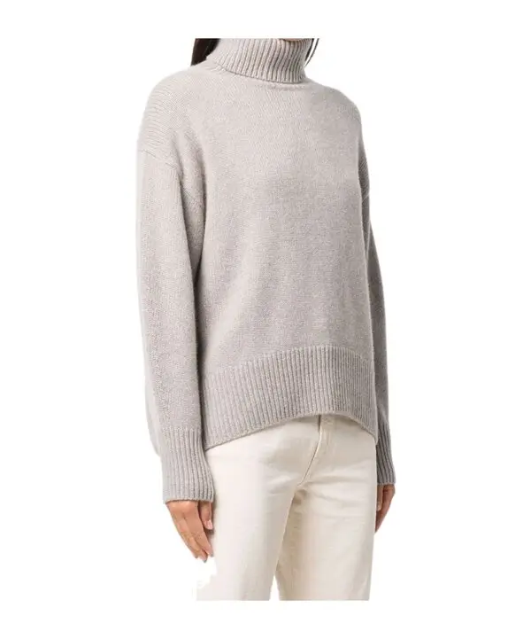 Arch4 Turtleneck Pullover With Rib Trim - Gray