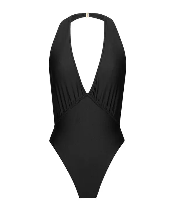 Saint Laurent Cassandre Halterneck Beachwear - Black