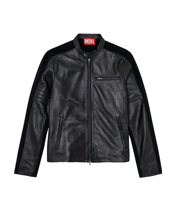 DIESEL® L-simz Leather Jacket - Black
