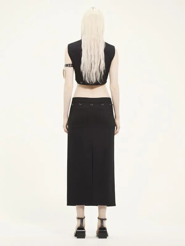 COURREGES Courrèges Multiflex Denim Skirt - Black