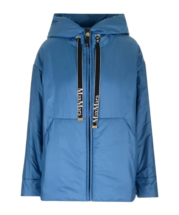 Max Mara Hooded Zip-up Jacket - Sky Blue