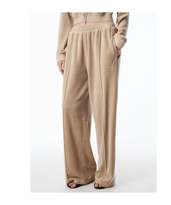 Alexander Wang Terry Oversized Mid-rise Belted Sweatpants - Warm Taupe