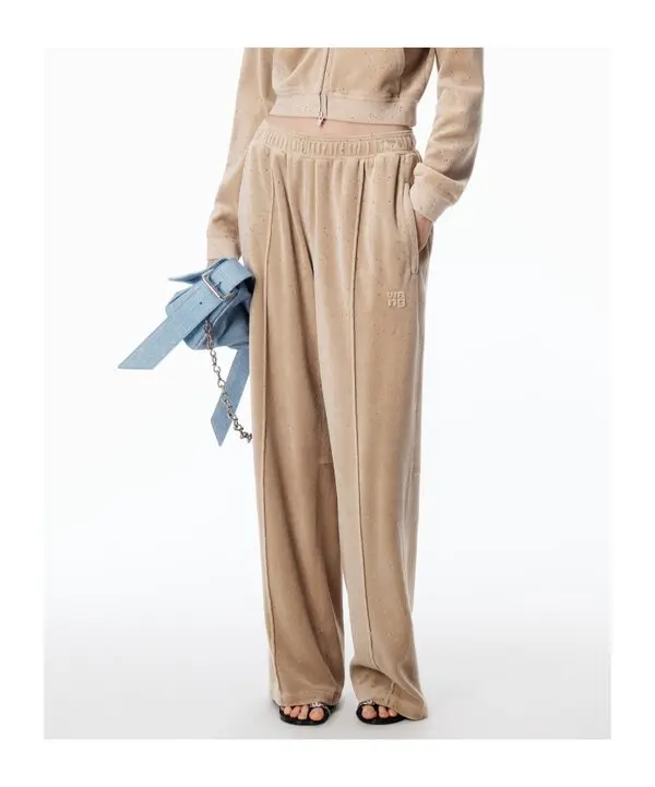 Alexander Wang Terry Oversized Mid-rise Belted Sweatpants - Warm Taupe