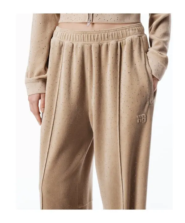 Alexander Wang Terry Oversized Mid-rise Belted Sweatpants - Warm Taupe