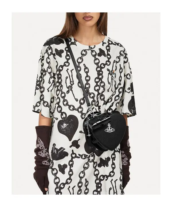 VIVIENNE WESTWOOD Louise Heart-shaped Crossbody Bag - Black