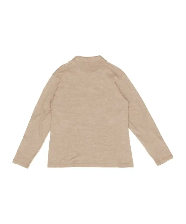 THE ROW Niosa Top Long Sleeve Polo Shirt - Nude