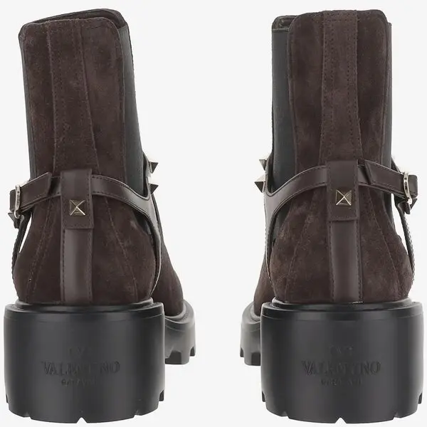 Valentino Garavani Rockstud Buckle Strap Chelsea Boots