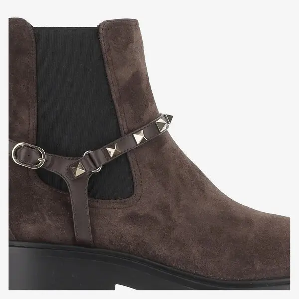 Valentino Garavani Rockstud Buckle Strap Chelsea Boots
