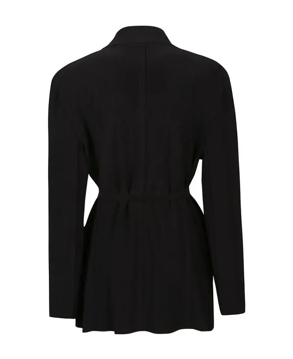 Norma Kamali Notched Lapel Belted Blazer